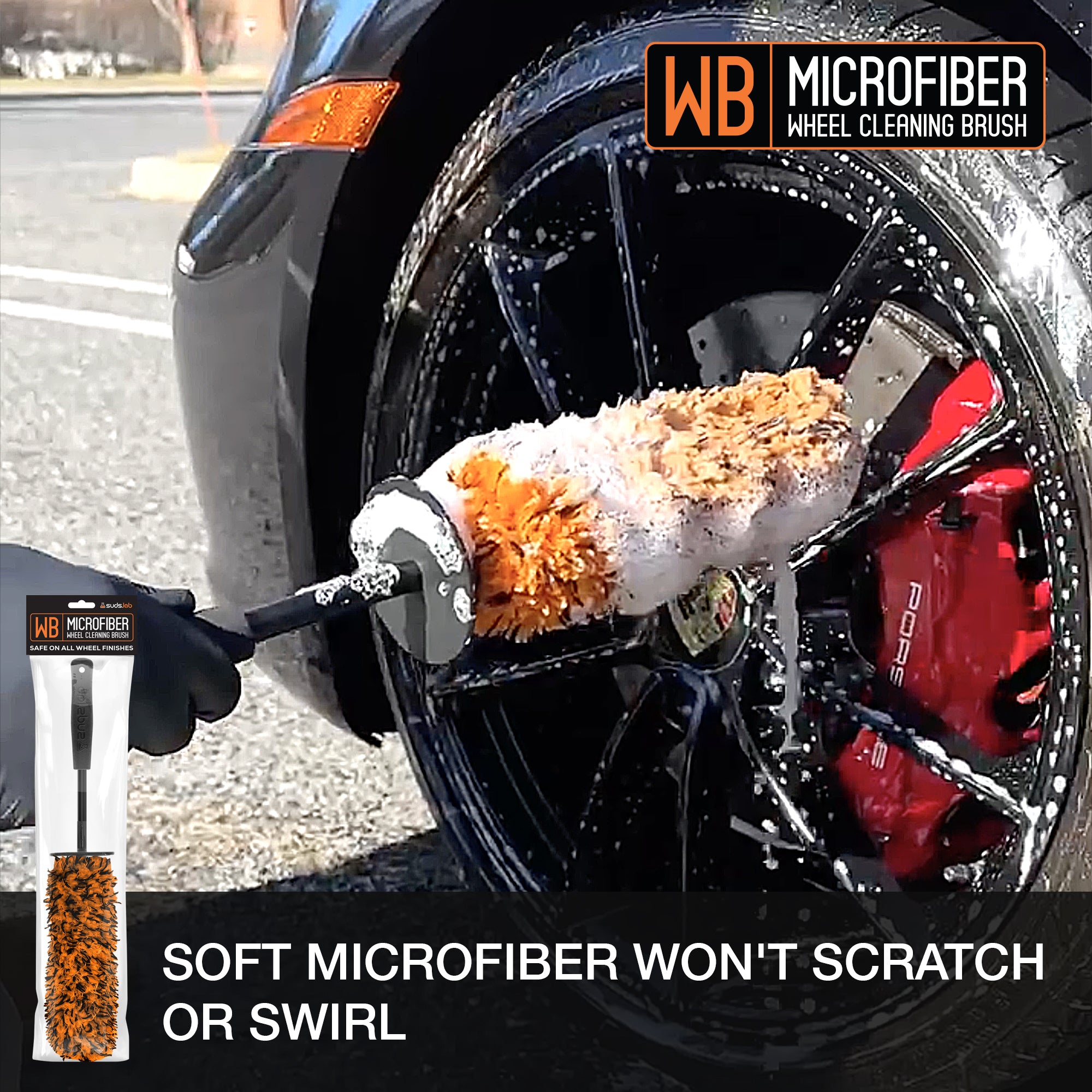 WB Microfiber Wheel Cleaning Brush – SudsLab