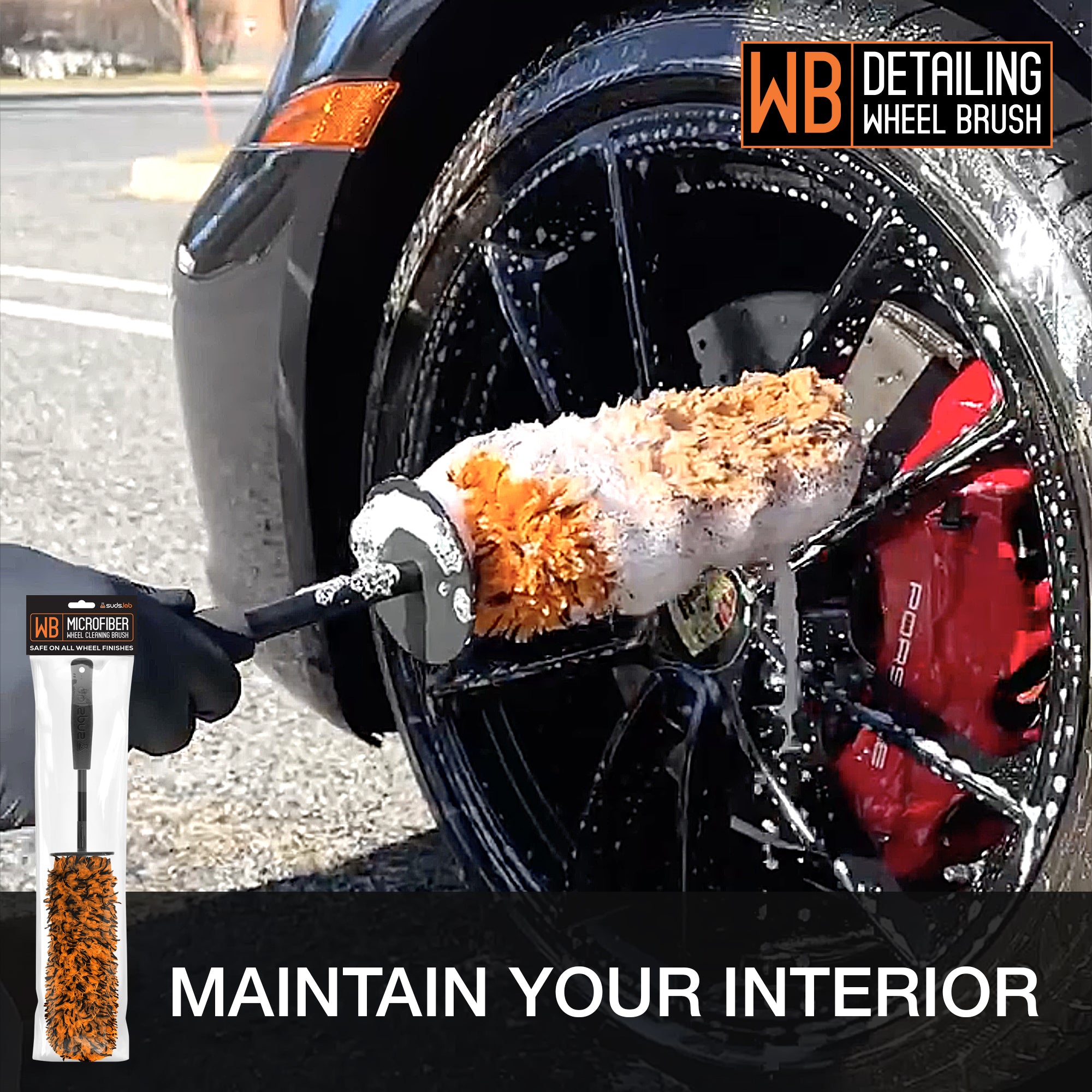 WB Microfiber Wheel Cleaning Brush – SudsLab