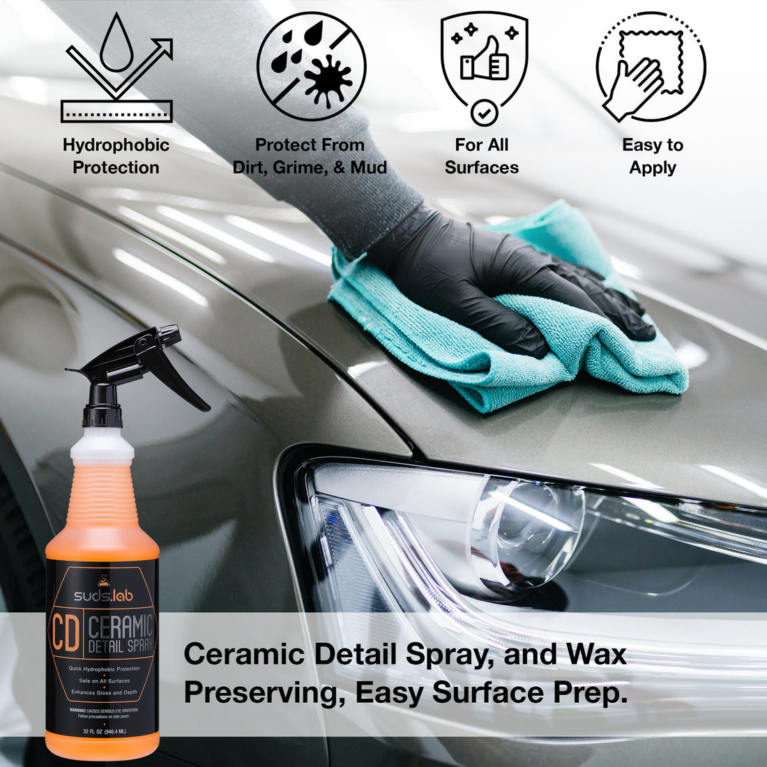 CD Ceramic Detail Spray, 32 oz. | Premium Car Detailing Solution Made ...