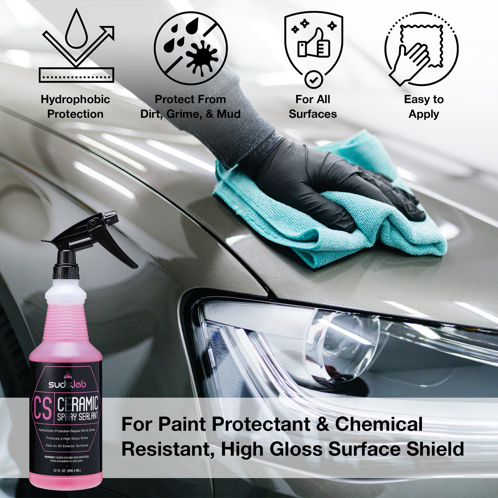CS Ceramic Spray Sealant, 32 oz. | Premium Car Detailing Solution Made ...