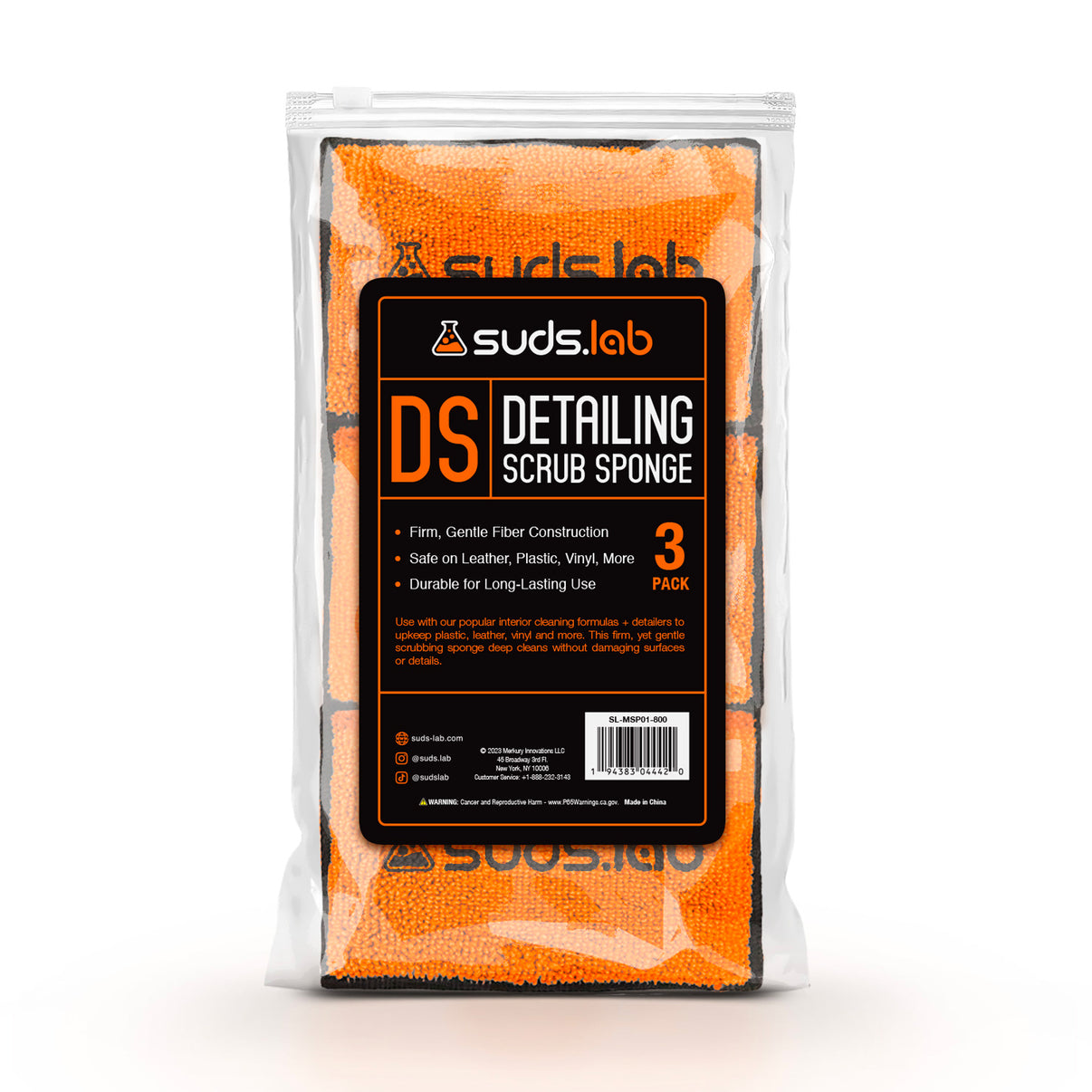 DS Detailing Scrub Sponge- 3 Pack – SudsLab