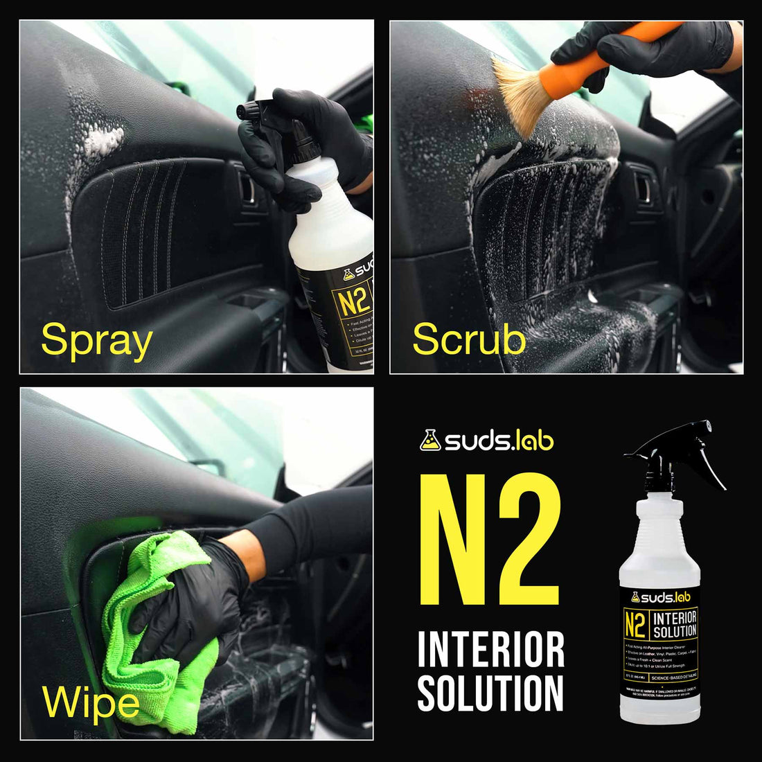 N2 Interior Solution, 32 oz. | Premium Car Detailing Solution Made in ...